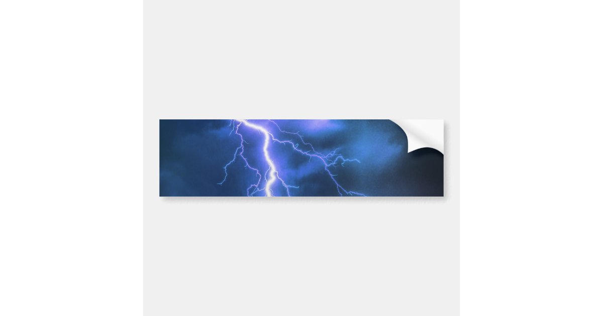 Shocking Lightning Strike Bumper Sticker | Zazzle