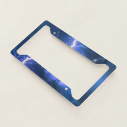 Shocking Lightning Strike License Plate Frame | Zazzle
