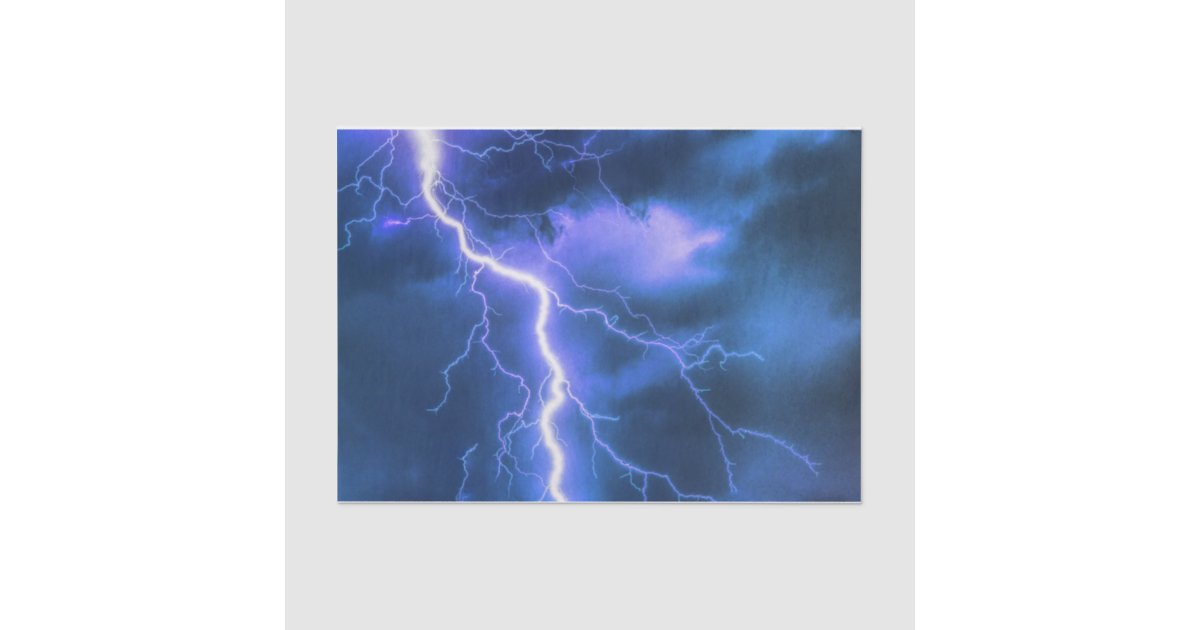Shocking Lightning Strike Tissue Paper | Zazzle
