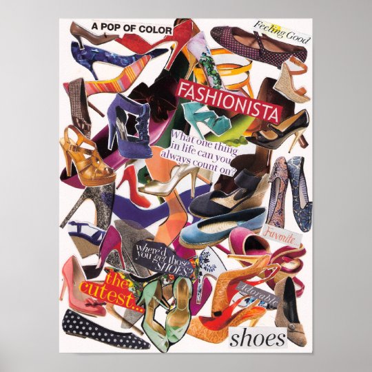 Shoe Collage Poster | Zazzle.com