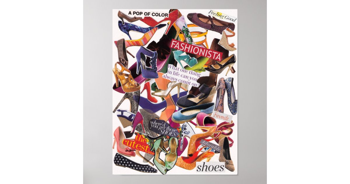 Shoe Collage Poster | Zazzle