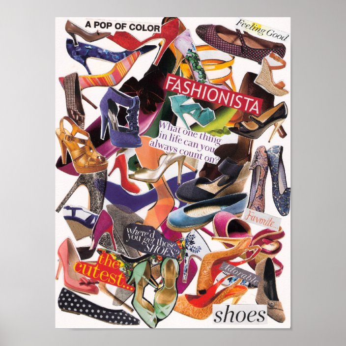 Shoe Collage Poster | Zazzle.com