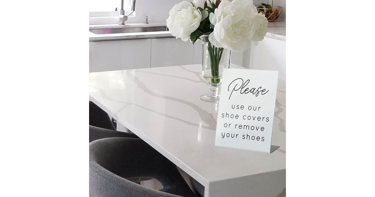 Shoe Cover Sign for Realtor Property Showing | Zazzle