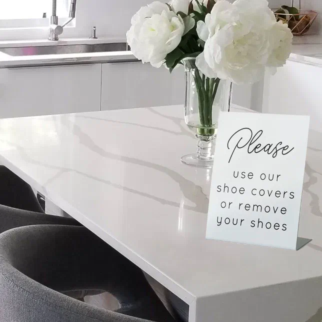 Shoe Cover Sign for Realtor Property Showing | Zazzle
