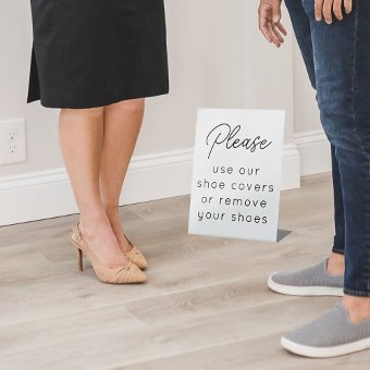 Shoe Cover Sign for Realtor Property Showing | Zazzle