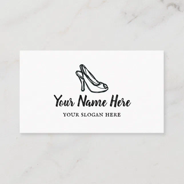 Shoe fashion beauty business card template | Zazzle