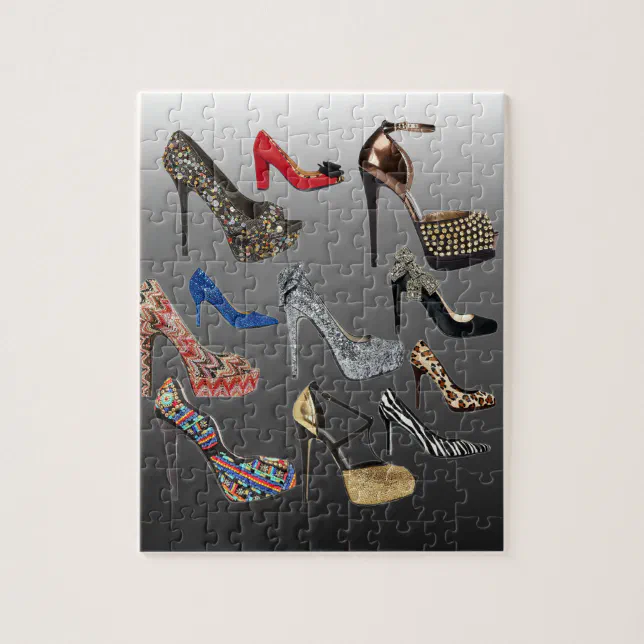 Shoe High Heels Collage Customize Jigsaw Puzzle | Zazzle