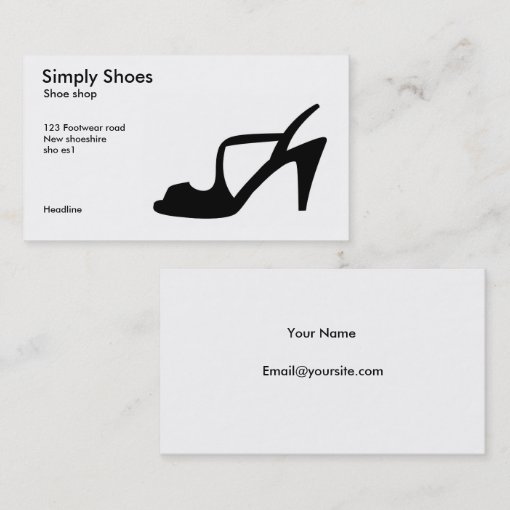 Shoe shop business card | Zazzle