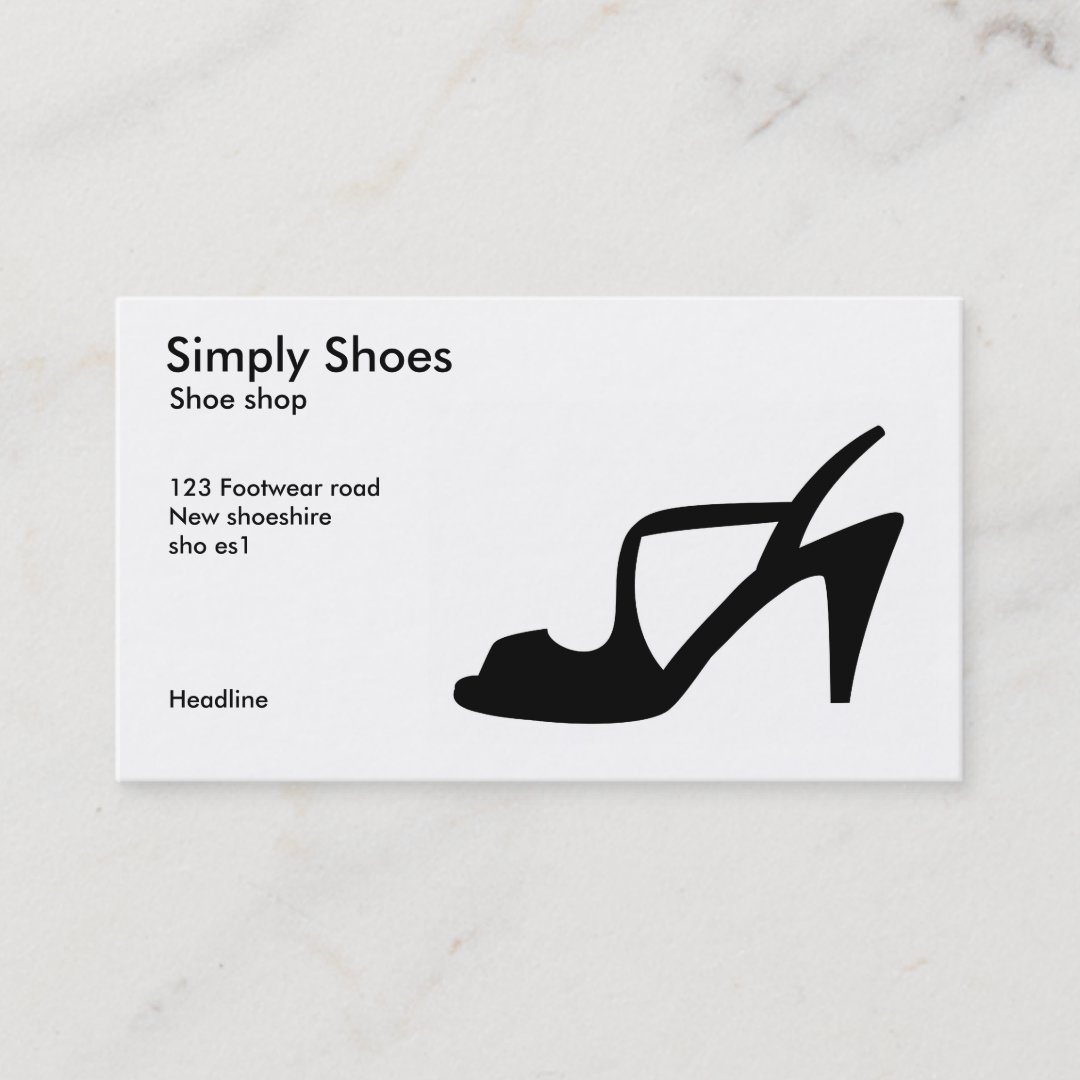 Shoe shop business card | Zazzle