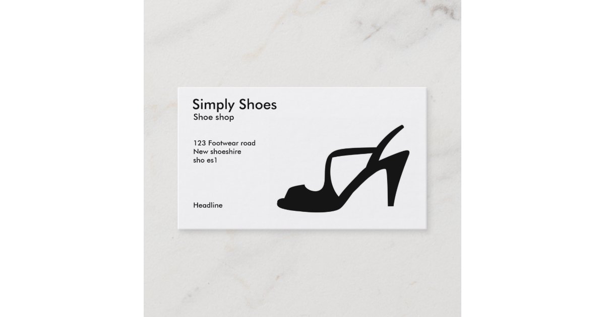 Shoe shop business card | Zazzle