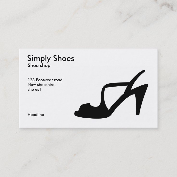 Shoe shop business card | Zazzle