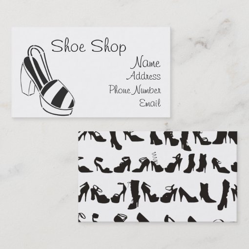Shoe Shop Business Cards | Zazzle