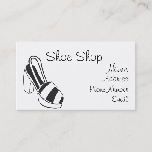 Shoe Shop Business Cards | Zazzle