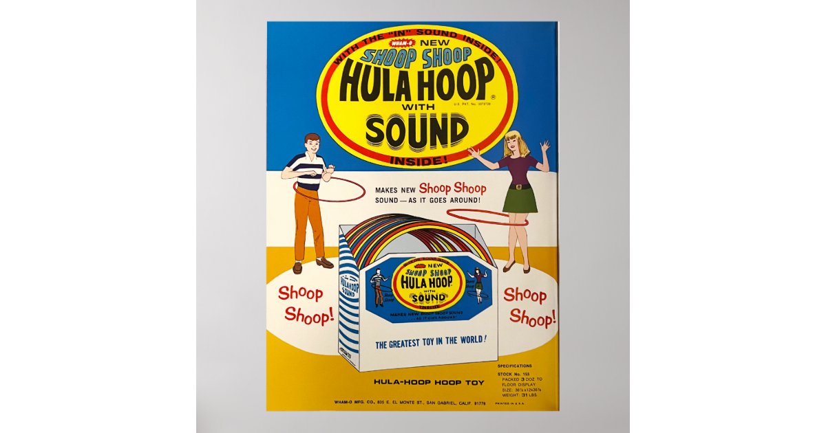 Shoop Shoop Hula Hoop Vintage Cover Ad Poster | Zazzle