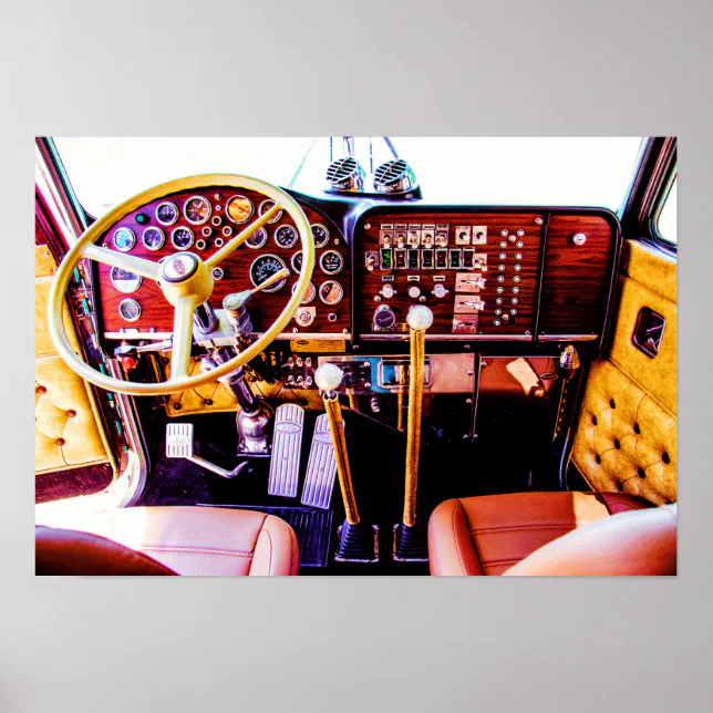 Shoot First Photography's Inside a Peterbilt 359 Poster | Zazzle