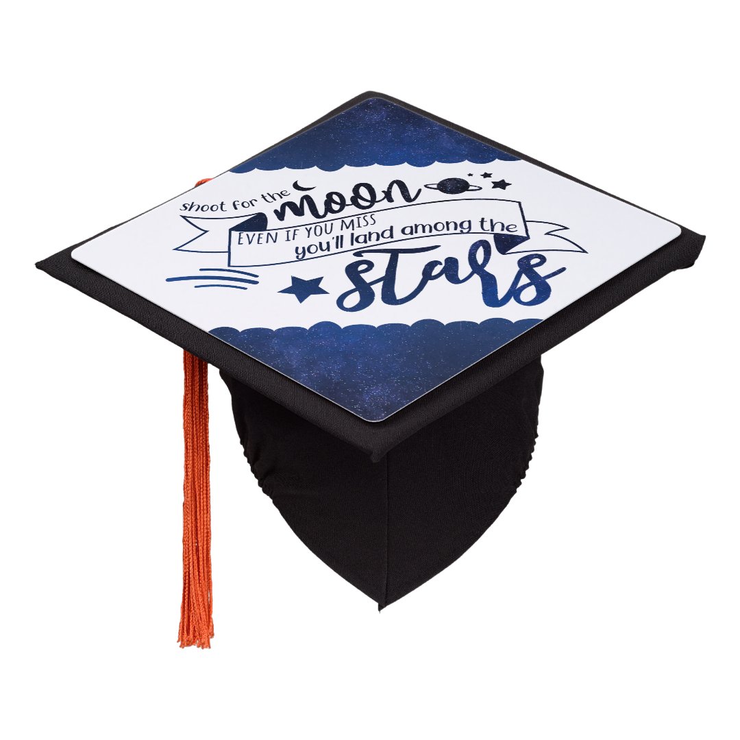 Shoot for the Moon Graduation Cap Topper | Zazzle