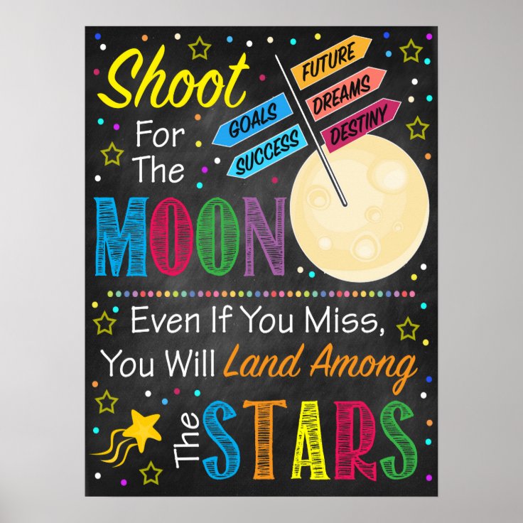 Shoot For The Moon Poster | Zazzle