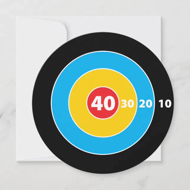 Shoot! Target Hunters 40th Birthday Invitation | Zazzle
