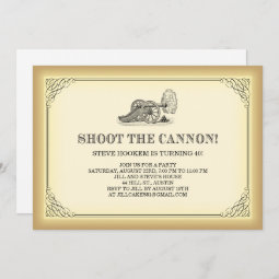 Shoot the Cannon Party Invitations | Zazzle