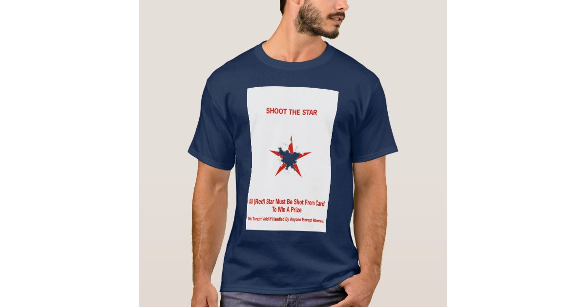 Shoot the Star Target Card T-Shirt | Zazzle