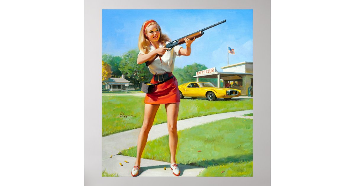 Shooting Pin up Poster | Zazzle