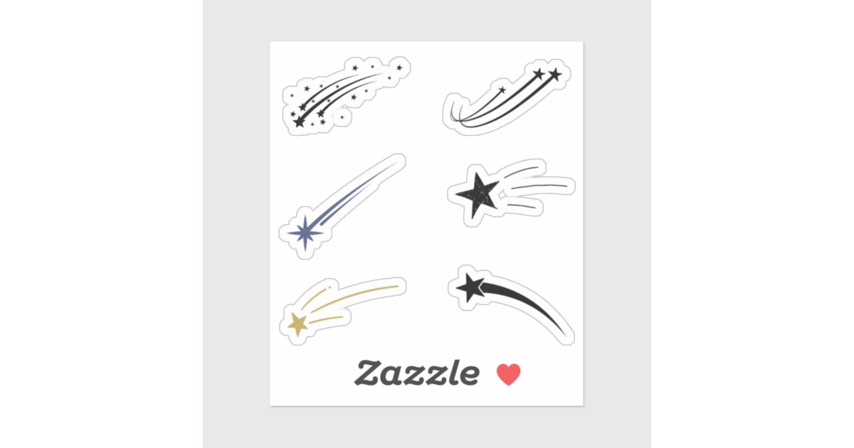 Shooting Star Stickers | Zazzle