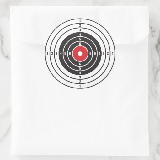 Shooting Target Classic Round Sticker | Zazzle