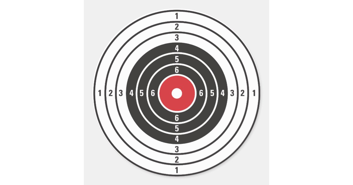 Shooting Target Classic Round Sticker | Zazzle
