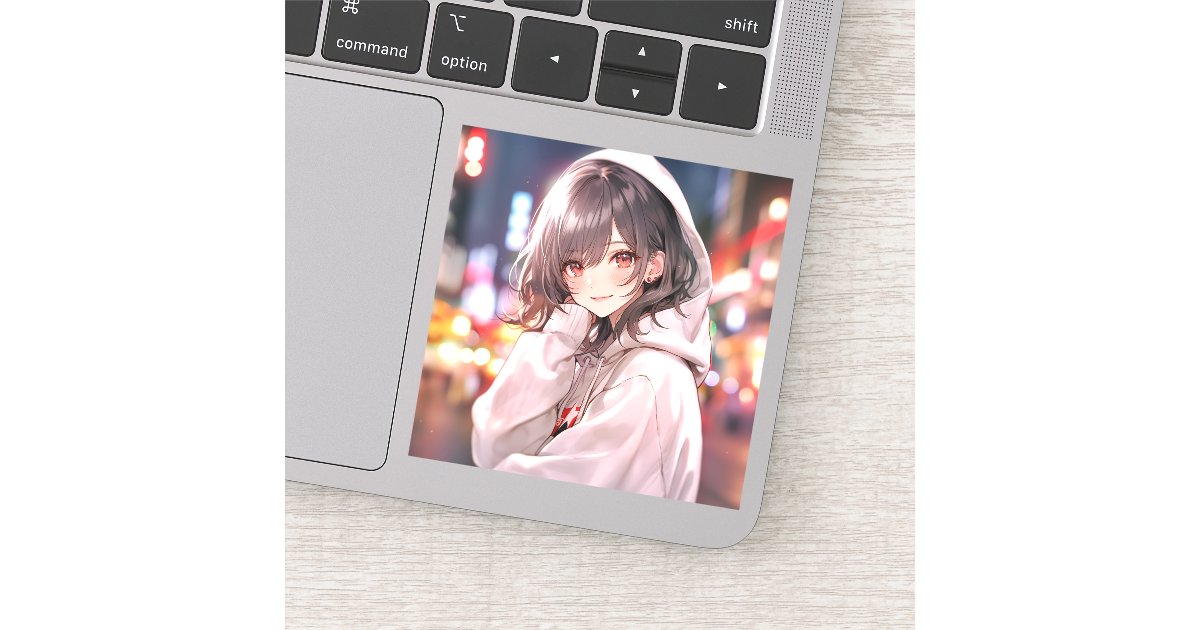 [SHOP Limited Illustration] White Parker JK Sticke Sticker | Zazzle