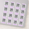 Shop The Catalog Purple QR Code Small Business Sticker | Zazzle