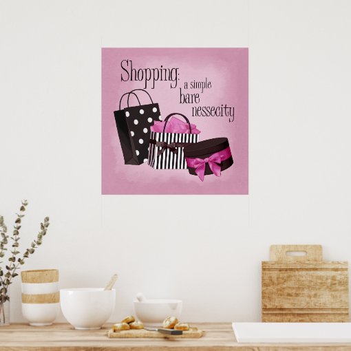 Shopping bags poster | Zazzle