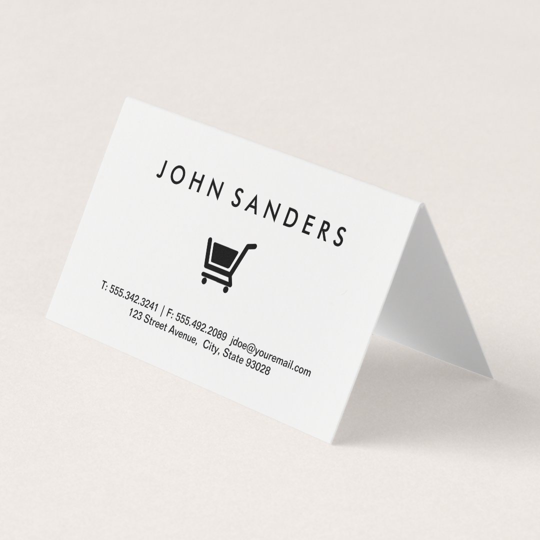 Shopping Cart / E commerce Business Card | Zazzle