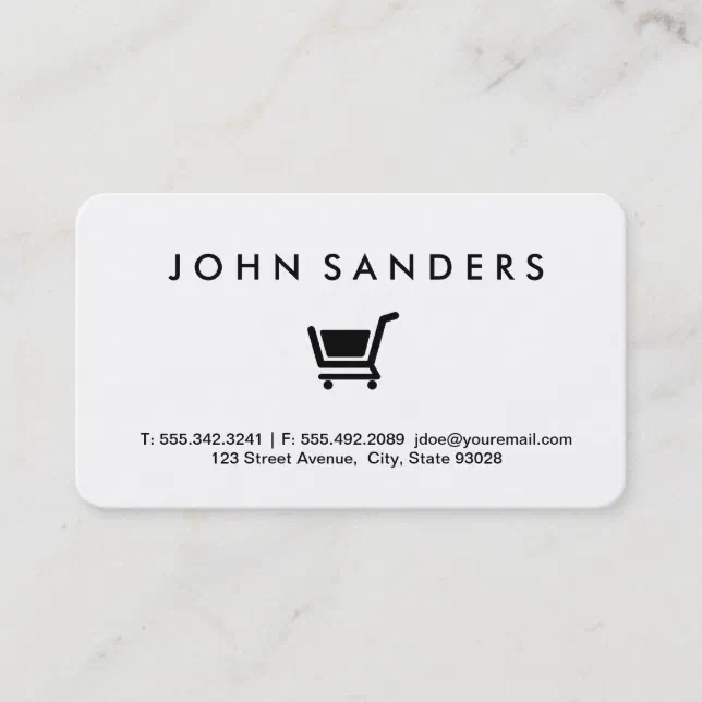 Shopping Cart / E commerce Business Card | Zazzle