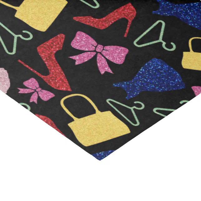 Shopping Fashion Accessories Pattern Tissue Paper | Zazzle