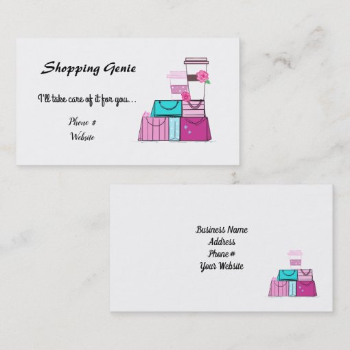 Shopping Genie Business Card | Zazzle