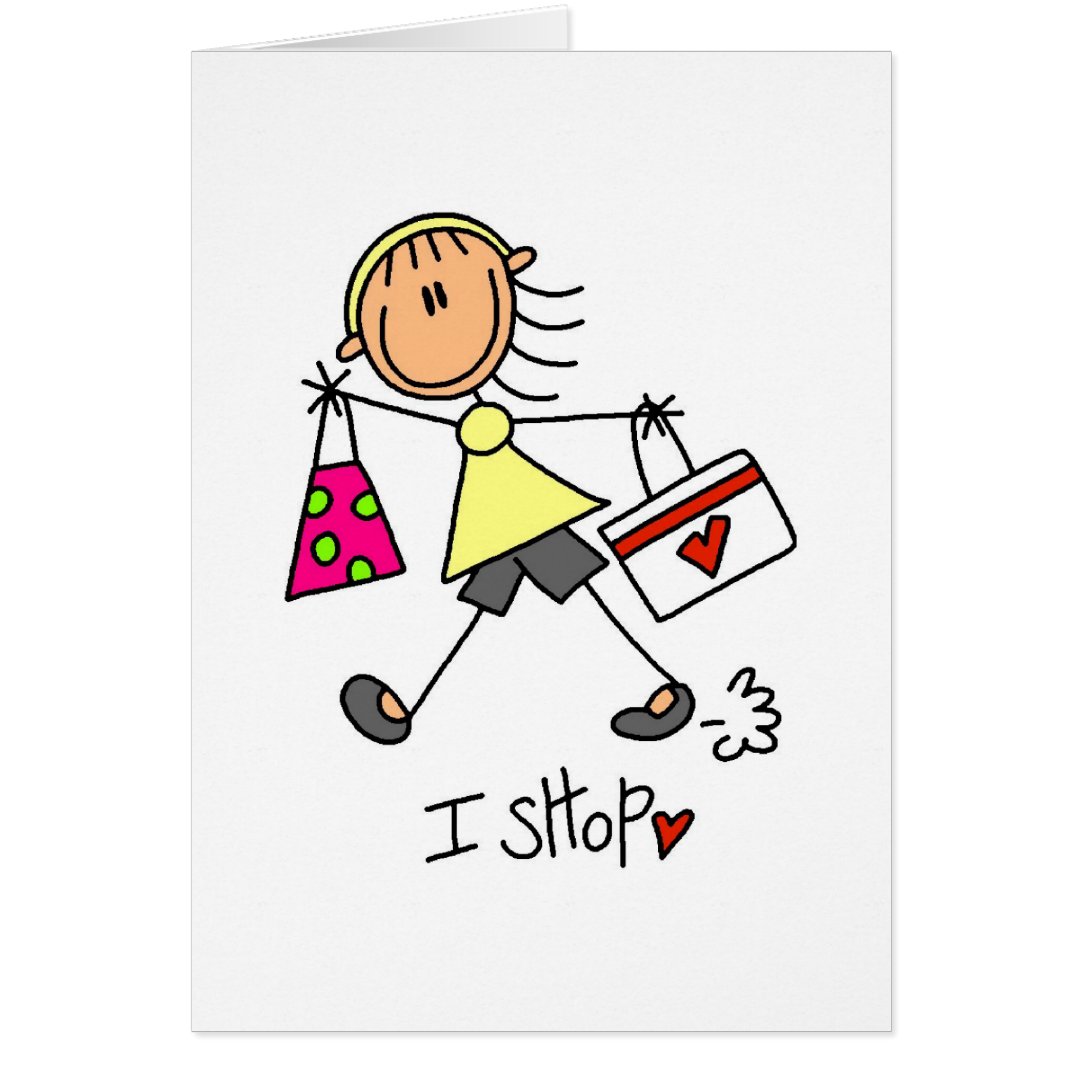 Shopping Stick Figure | Zazzle