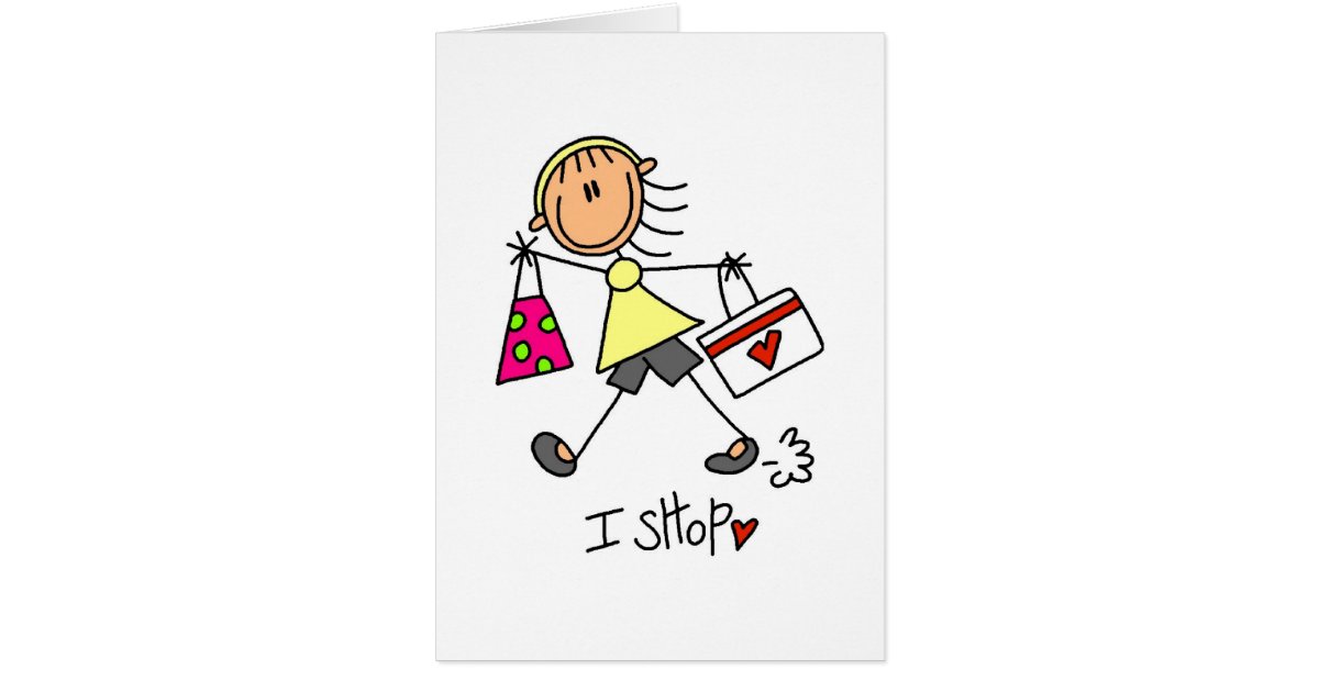 Shopping Stick Figure | Zazzle