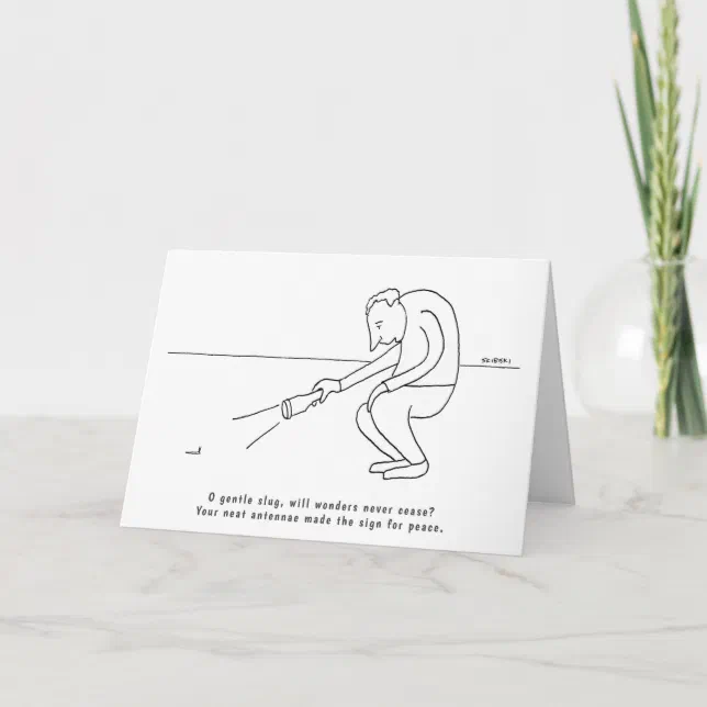 Short Funny Rhyming Poem Slug Birthday Card | Zazzle