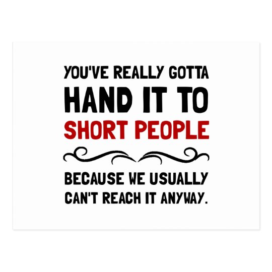 Short People Postcard | Zazzle.com