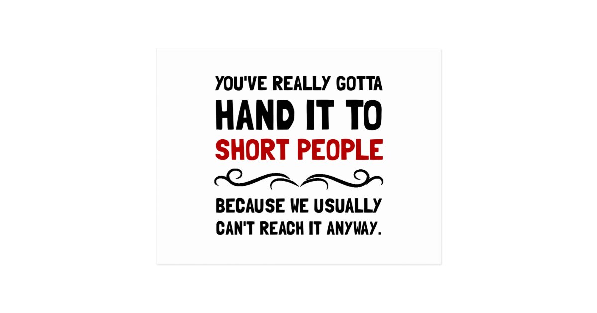 Short People Postcard | Zazzle.com