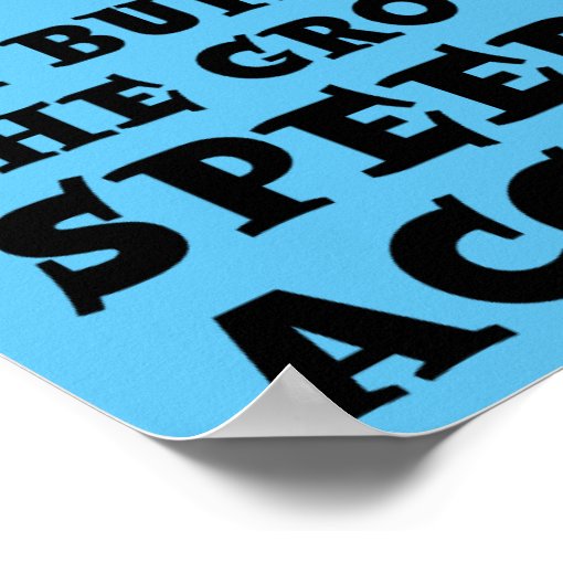 Short People Speed and Accuracy Poster Sign | Zazzle