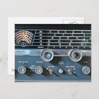 Short Wave Radio Receiver Postcard | Zazzle