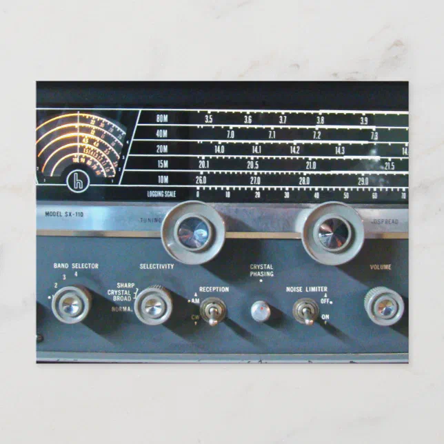 Short Wave Radio Receiver Postcard | Zazzle
