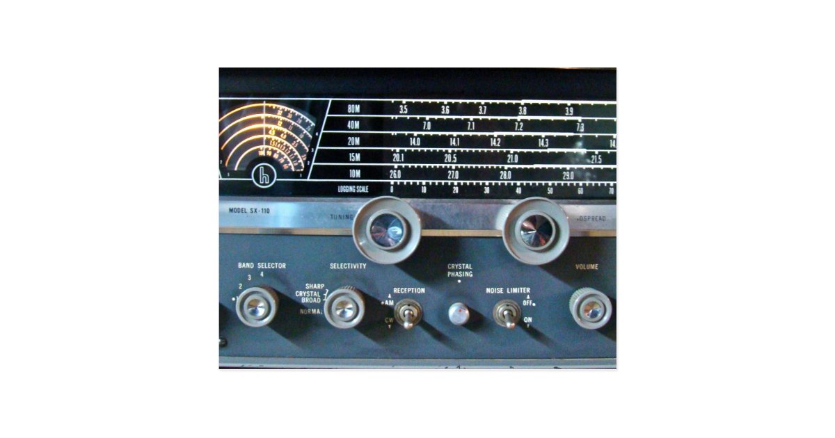 Short Wave Radio Receiver Postcard | Zazzle.com