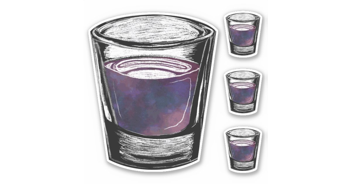 shot glasses sticker | Zazzle