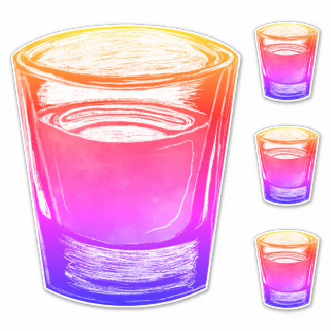 shot glasses sticker | Zazzle