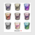 shot glasses sticker | Zazzle