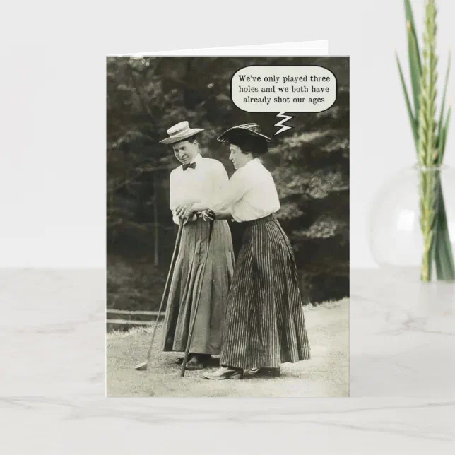Shot Our Ages Golf Card | Zazzle