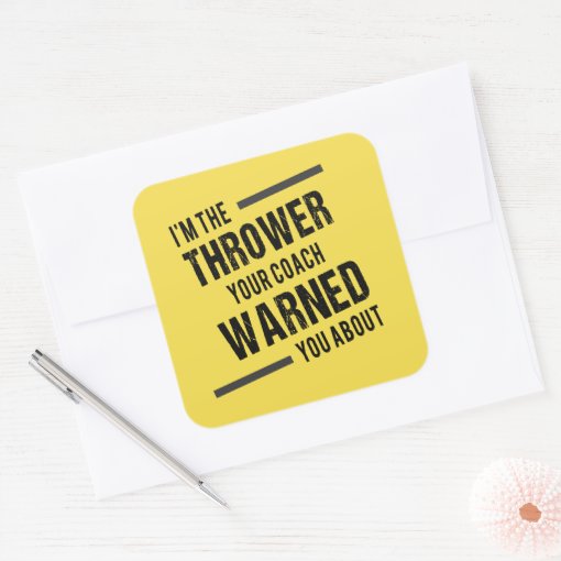 Shot Put Discus Javelin Hammer Thrower Stickers | Zazzle