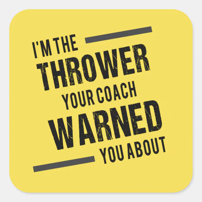 Shot Put Discus Javelin Hammer Thrower Stickers | Zazzle